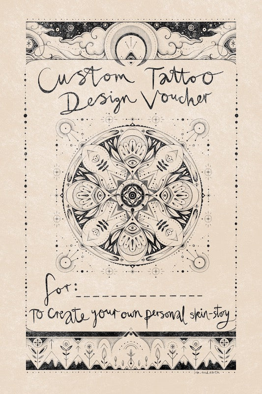 Personalised Custom Tattoo Design / ‘Skin Story’ | Ink & Earth